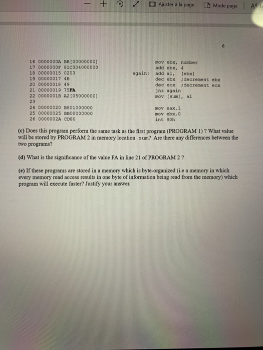 Question 5:20 points ) (Intel Assembly Language | Chegg.com