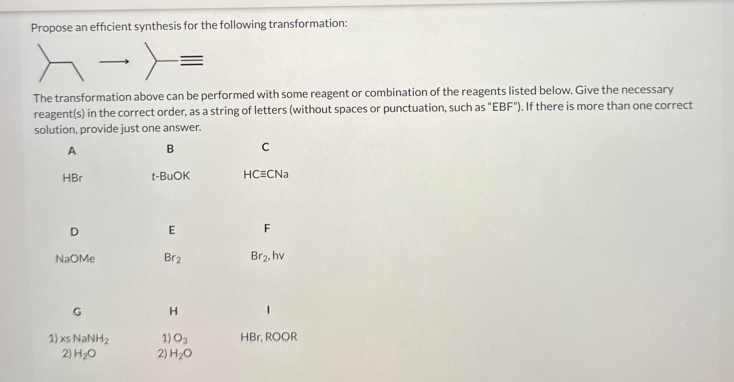 Propose an efficient synthesis for the following | Chegg.com