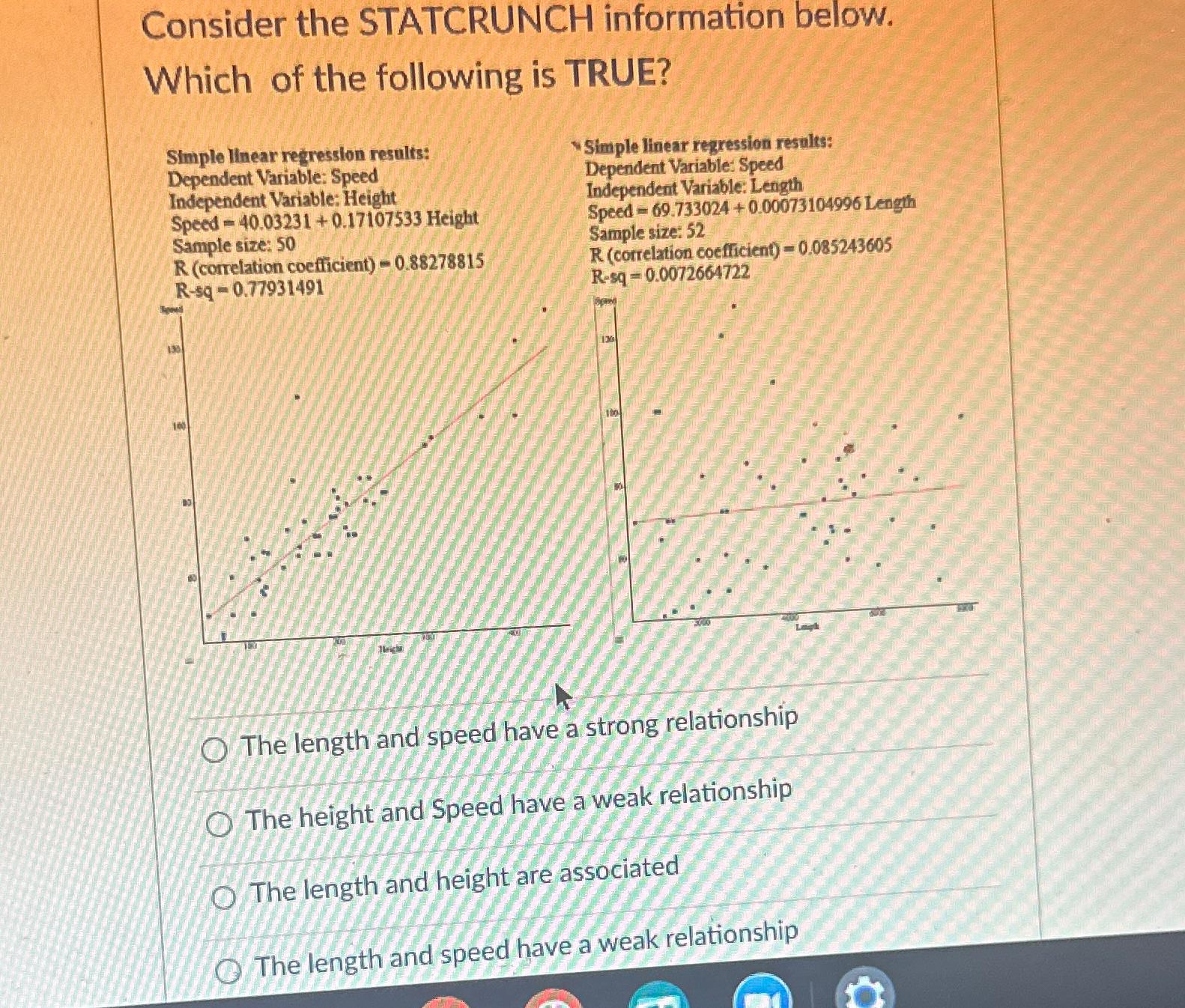 Solved Consider the STATCRUNCH information below. Which of | Chegg.com