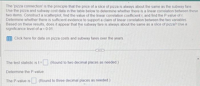The 'pizza connection' is the principle that the | Chegg.com
