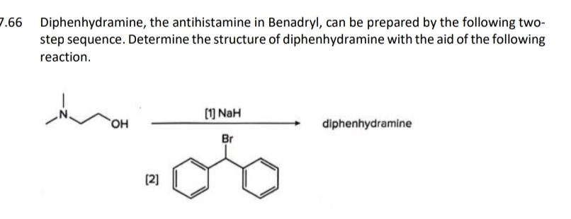 Solved Diphenhydramine, the antihistamine in Benadryl, can | Chegg.com