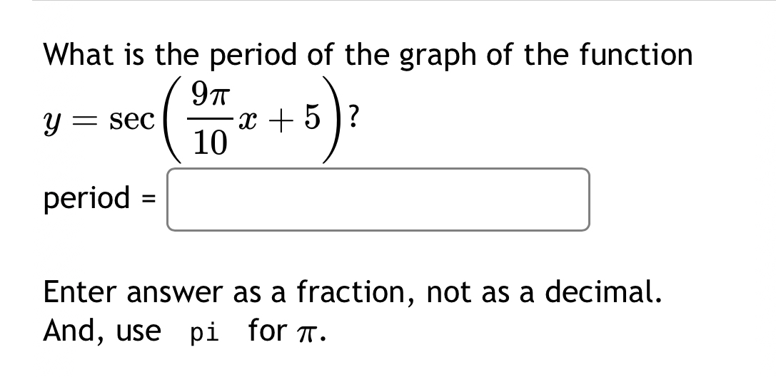 Solved What is the period of the graph of the function | Chegg.com