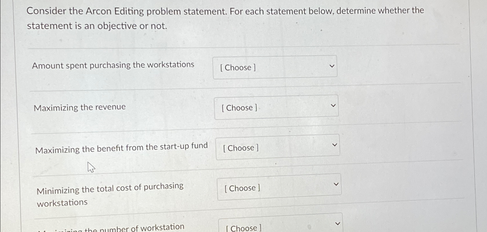 Solved Consider the Arcon Editing problem statement. For | Chegg.com