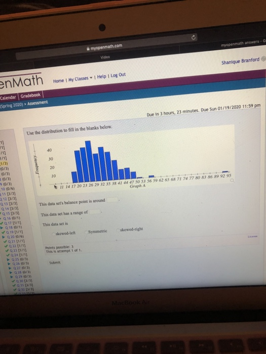Solved myopenmath answers - G myopenmath.com Shanique | Chegg.com