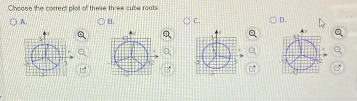 Solved Find the cube roots of the following complex number. | Chegg.com