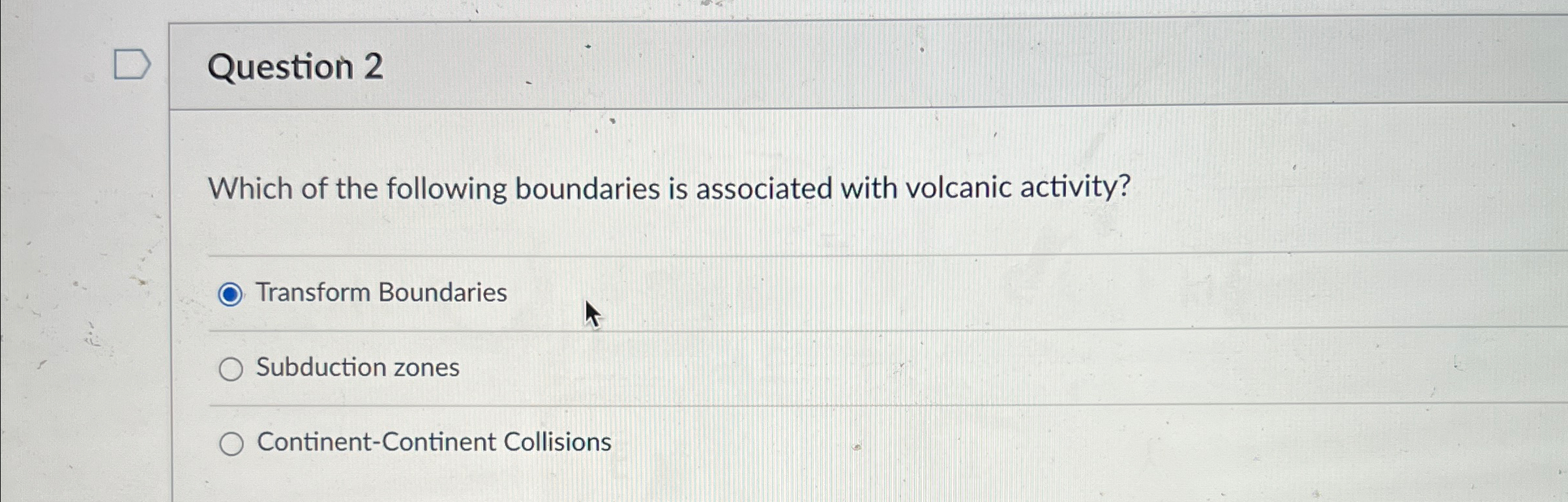 Solved Question 2Which of the following boundaries is | Chegg.com