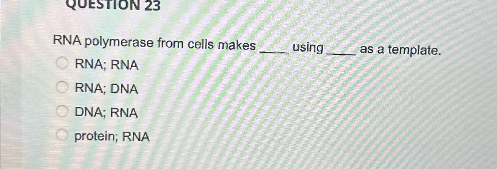 Solved RNA polymerase from cells makesRNA; RNA as a | Chegg.com