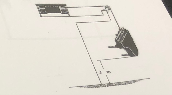 Solved workers are pulling a 210kg piano up a building using | Chegg.com