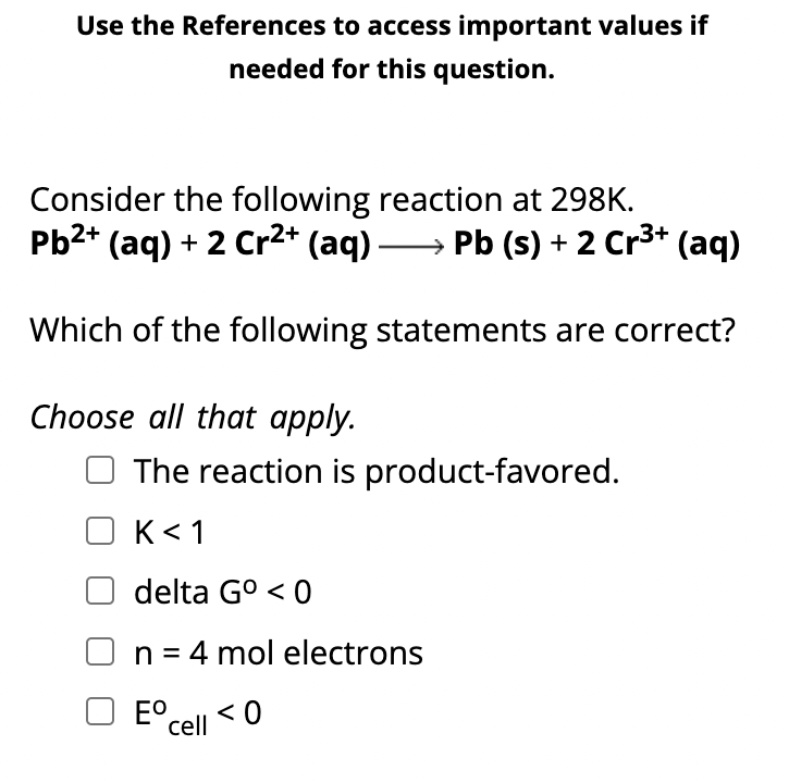 Solved Use the References to access important values | Chegg.com