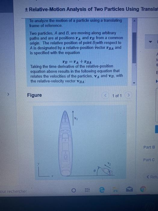 Solved Relative-Motion Analysis of Two Particles Using | Chegg.com