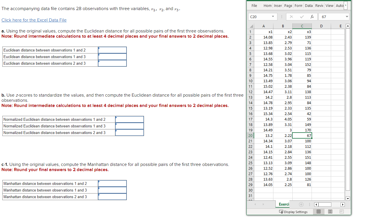 Solved b. ﻿Use z-scores to standardize the values, and then | Chegg.com