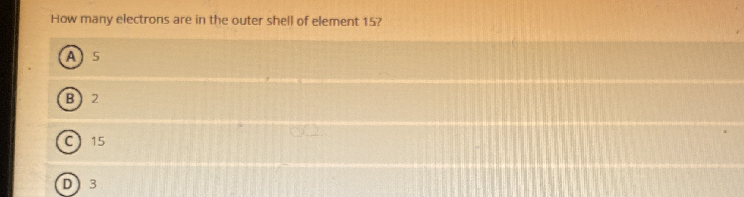 Solved How many electrons are in the outer shell of element | Chegg.com