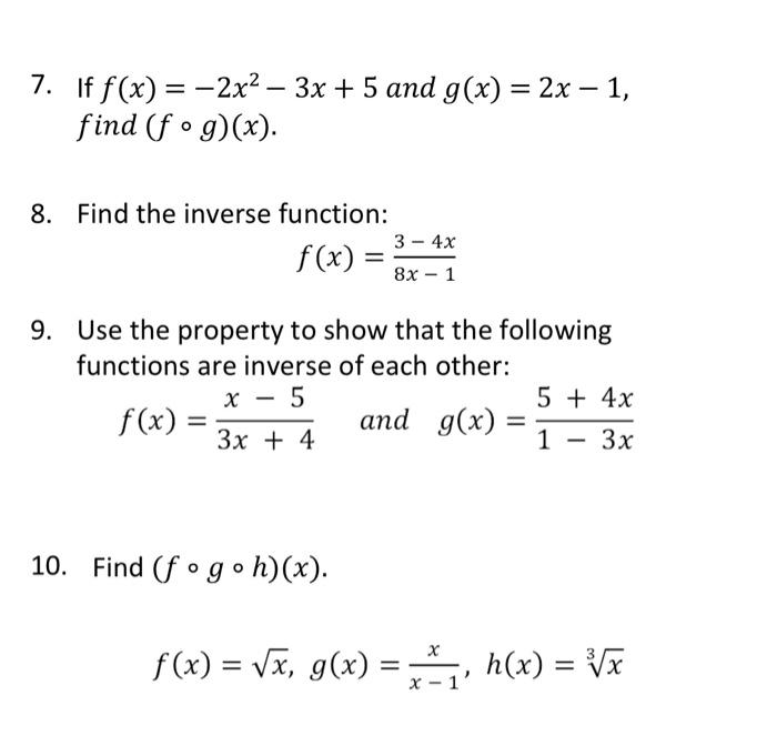 Solved 1. Find the Domain: f(x)=2x2+x−1x 2. Use the formula | Chegg.com