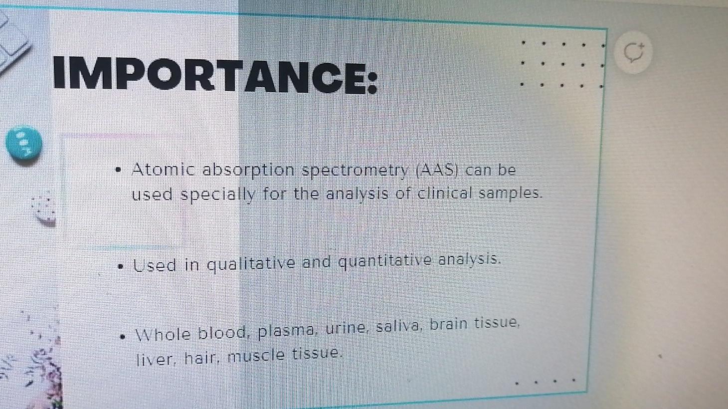 Solved IMPORTANCE: Atomic absorption spectrometry (AAS) can | Chegg.com