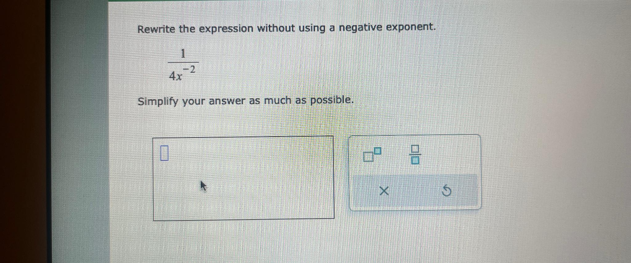 Solved Rewrite the expression without using a negative | Chegg.com