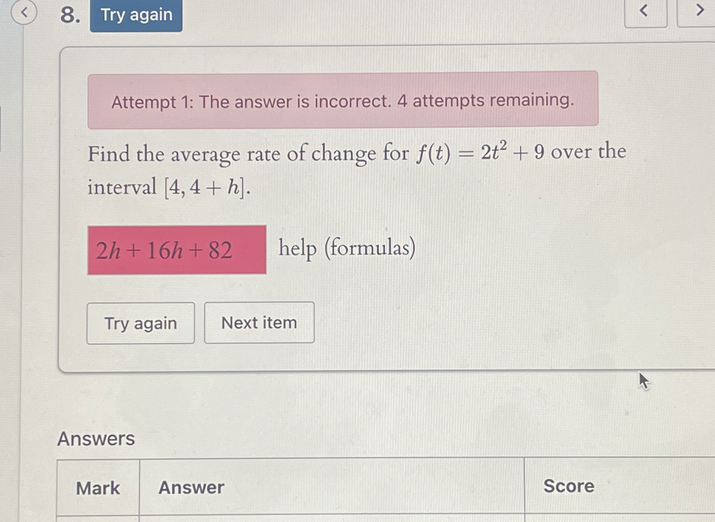 Solved Attempt 1: The answer is incorrect. 4 ﻿attempts | Chegg.com