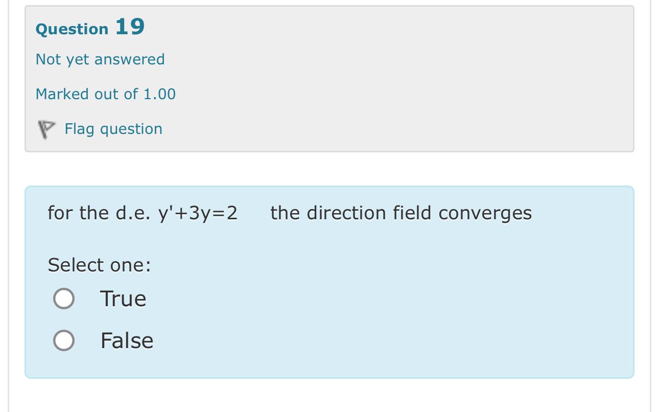 Solved Question 19Not yet answeredMarked out of 1.00Flag | Chegg.com Solved Question 19Not yet answeredMarked out of 1.00Flag | Chegg.com