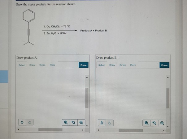 Solved Draw the major products for the reaction shown. 1 0 - | Chegg.com
