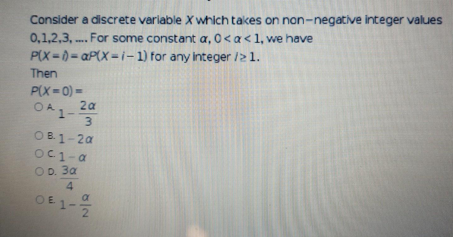 Solved Consider a discrete variable X which takes on | Chegg.com