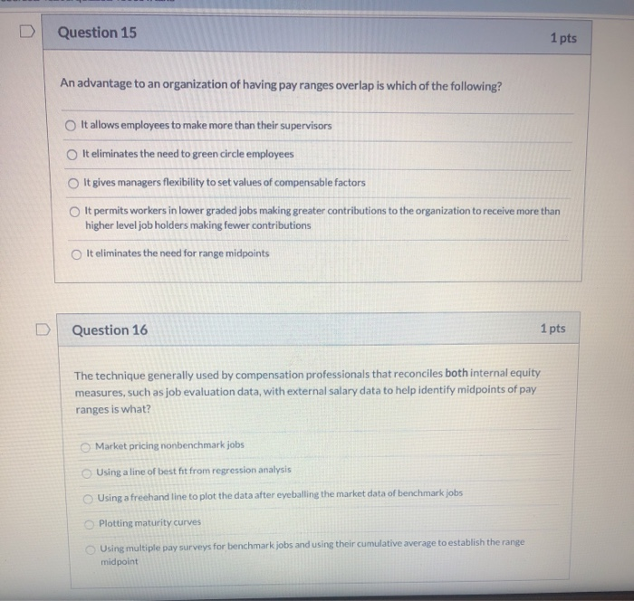 Solved Question 15 1 Pts An Advantage To An Organization