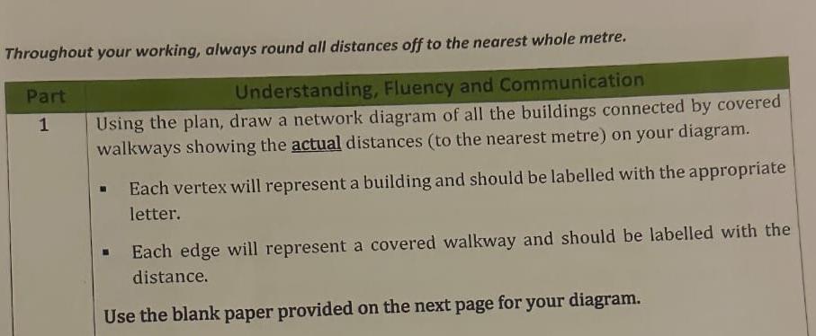 Throughout your working, always round all distances | Chegg.com