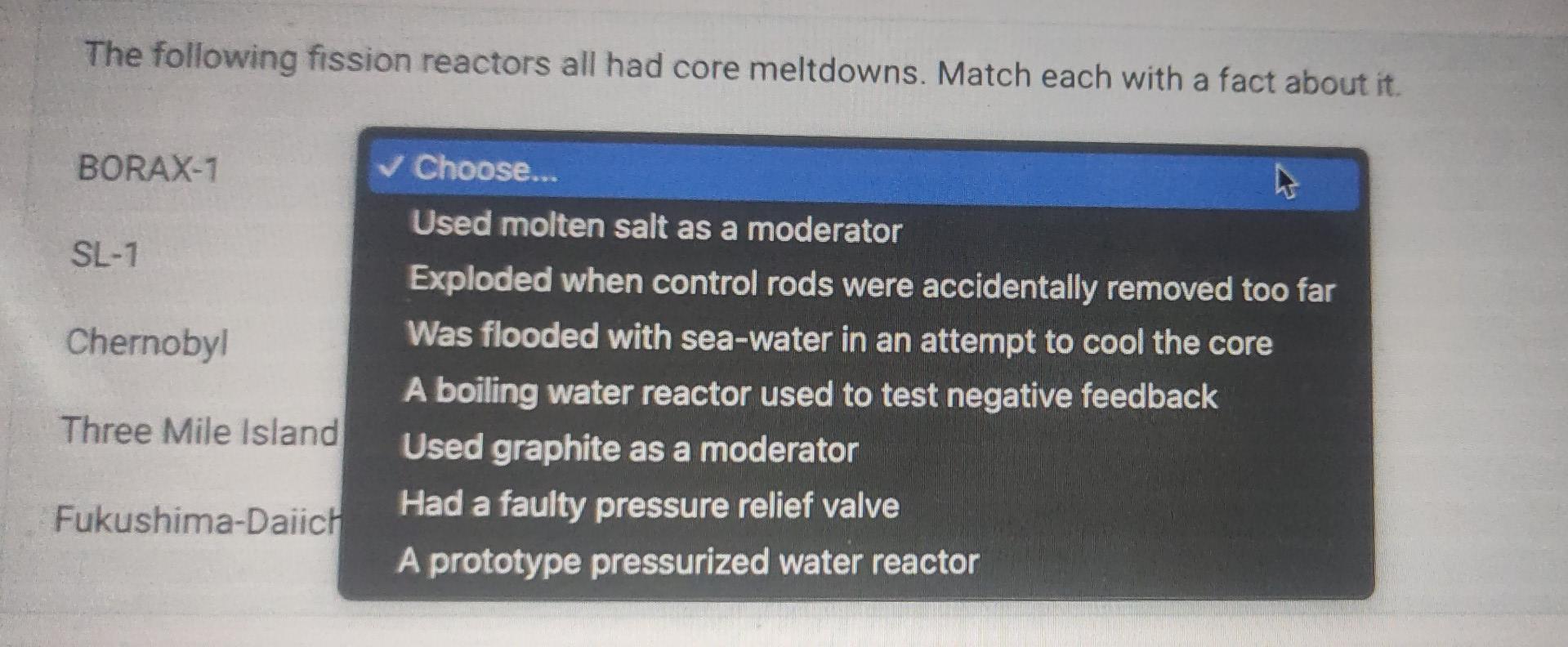 Solved The following fission reactors all had core | Chegg.com