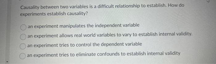 Solved Causality between two variables is a difficult | Chegg.com