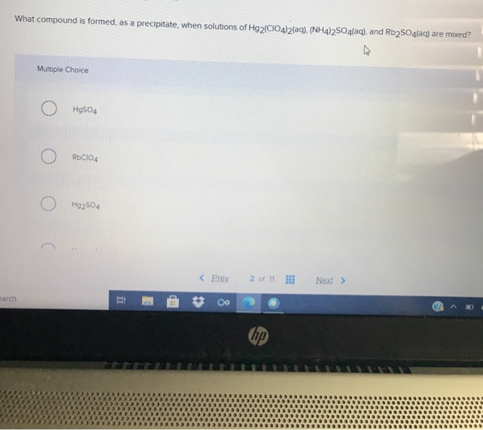 Solved What compound is formed, as a precipitate, when | Chegg.com