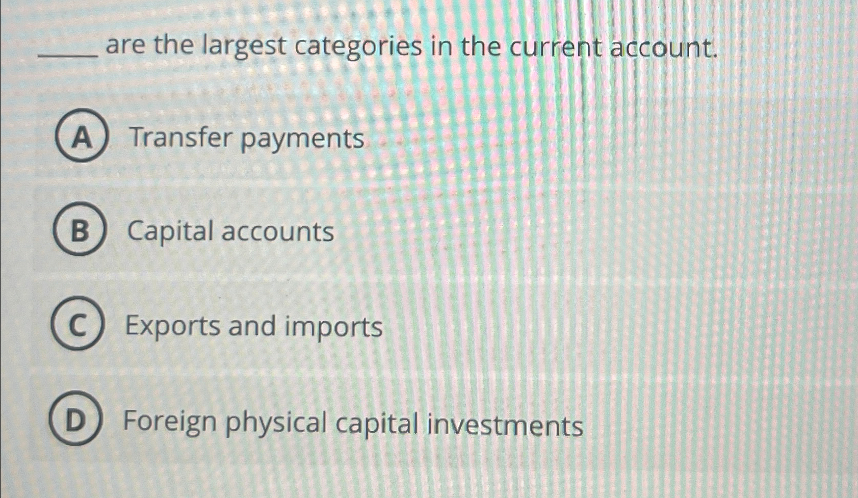 Solved are the largest categories in the current | Chegg.com
