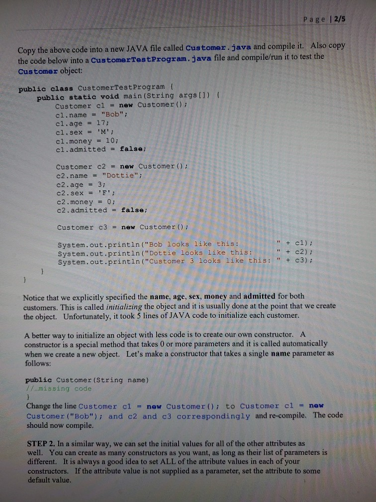 Solved Page 1 5 Ece25100 Object Oriented Programming Lab