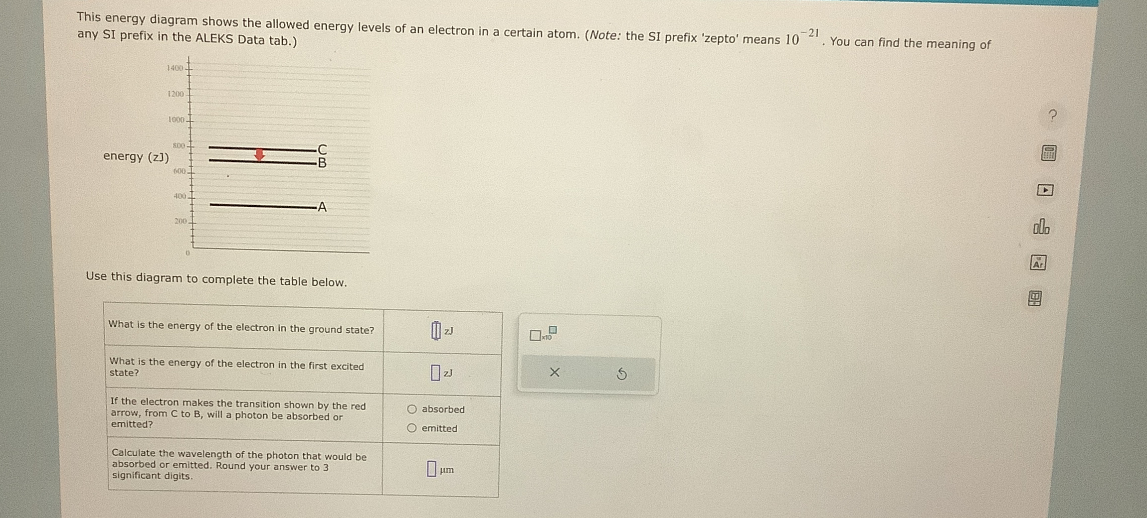 Solved This energy diagram shows the allowed energy levels | Chegg.com