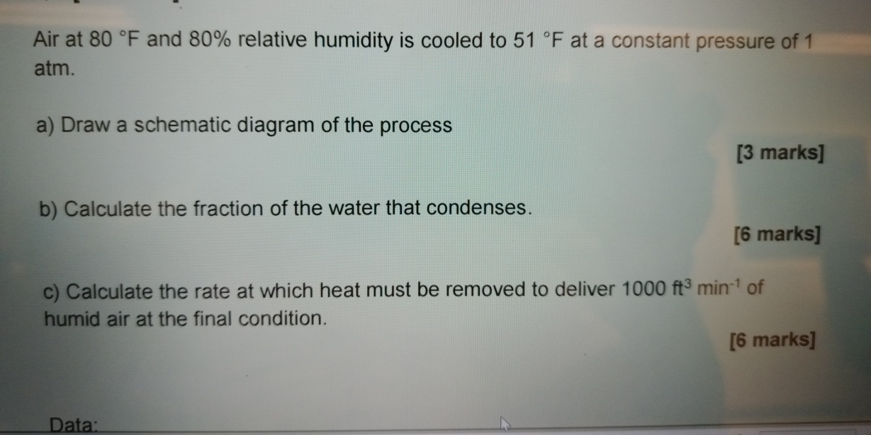 Solved Air at 80°F ﻿and 80% ﻿relative humidity is cooled to | Chegg.com