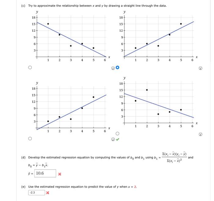 Solved Given are five observations for two variables, and y. | Chegg.com