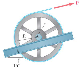 Solved A 40-kg flywheel of radius R = 0.5 ﻿m is rigidly | Chegg.com