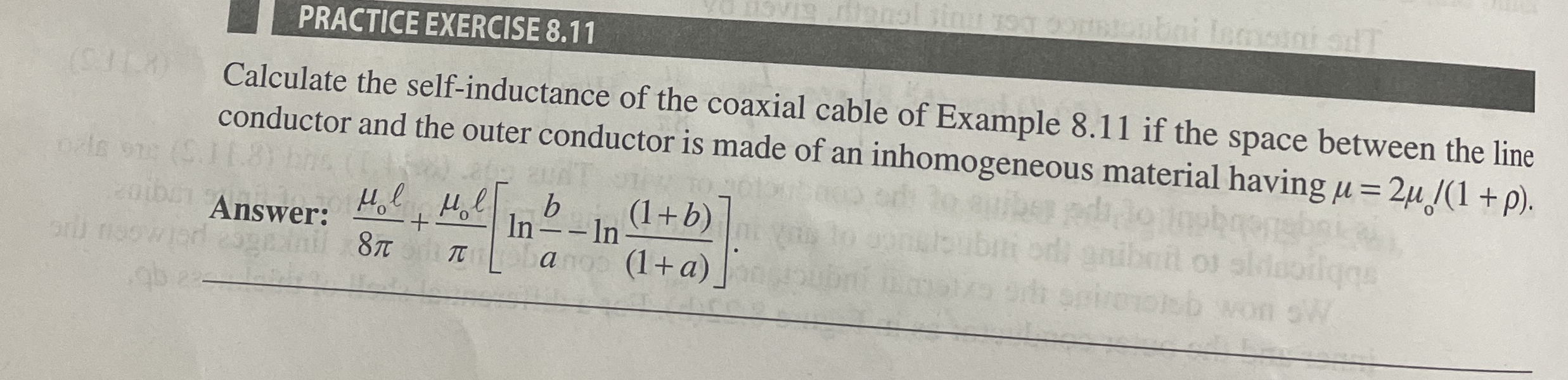 Solved PRACTICE EXERCISE 8.11Calculate the self-inductance | Chegg.com