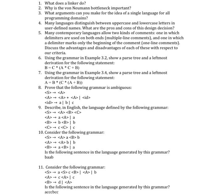 Solved 1. What does a linker do? 2. Why is the von Neumann | Chegg.com