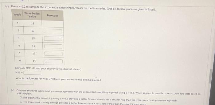 Solved (a) Construct a time series plot.b) Develop the | Chegg.com