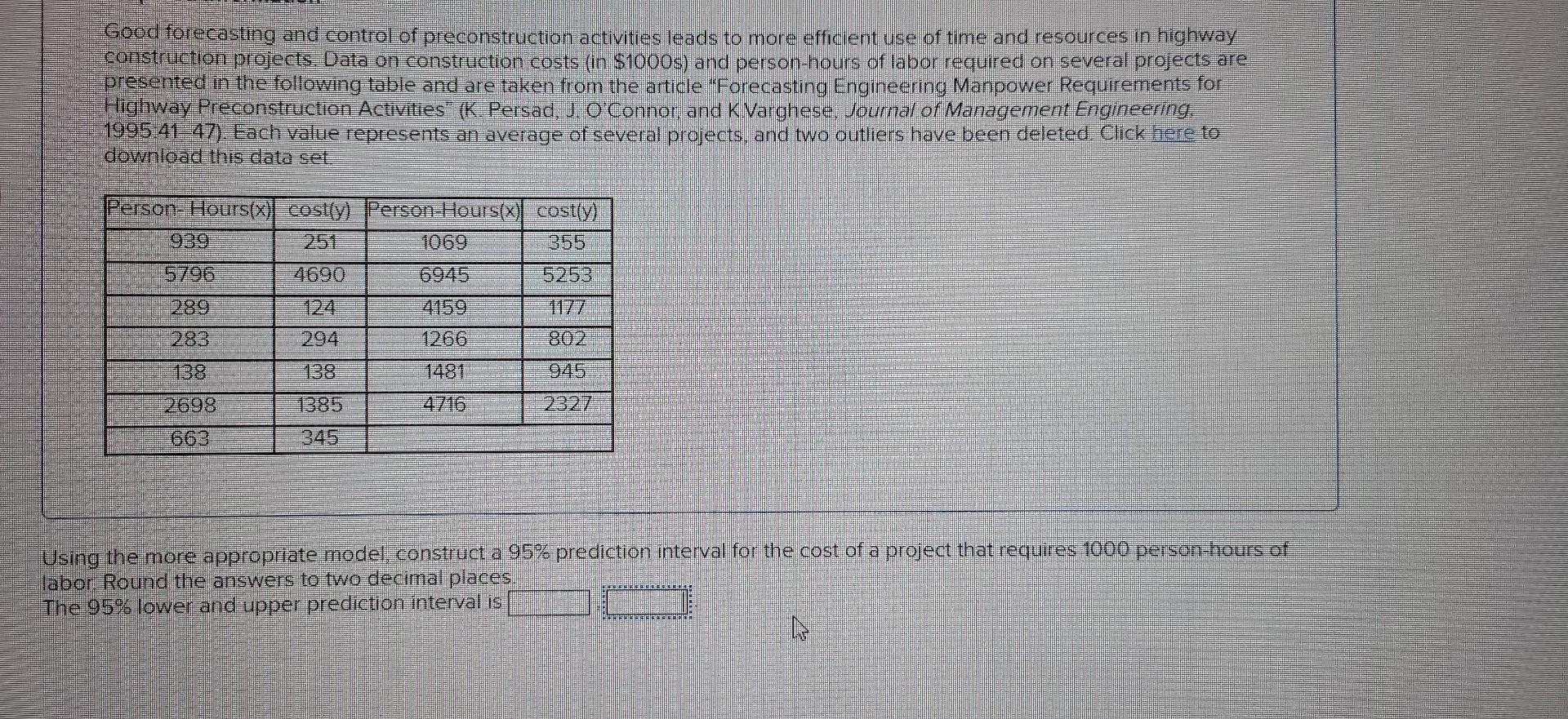Solved Good forecasting and control of preconstruction | Chegg.com