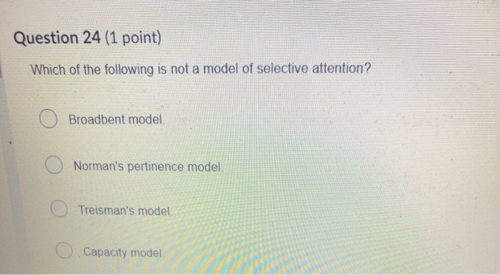 Solved Question 24 (1 point) Which of the following is not a | Chegg.com