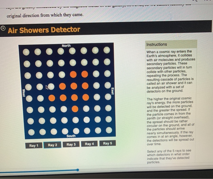 Solved on 1 Using the Air Shower Simulator to crudely | Chegg.com