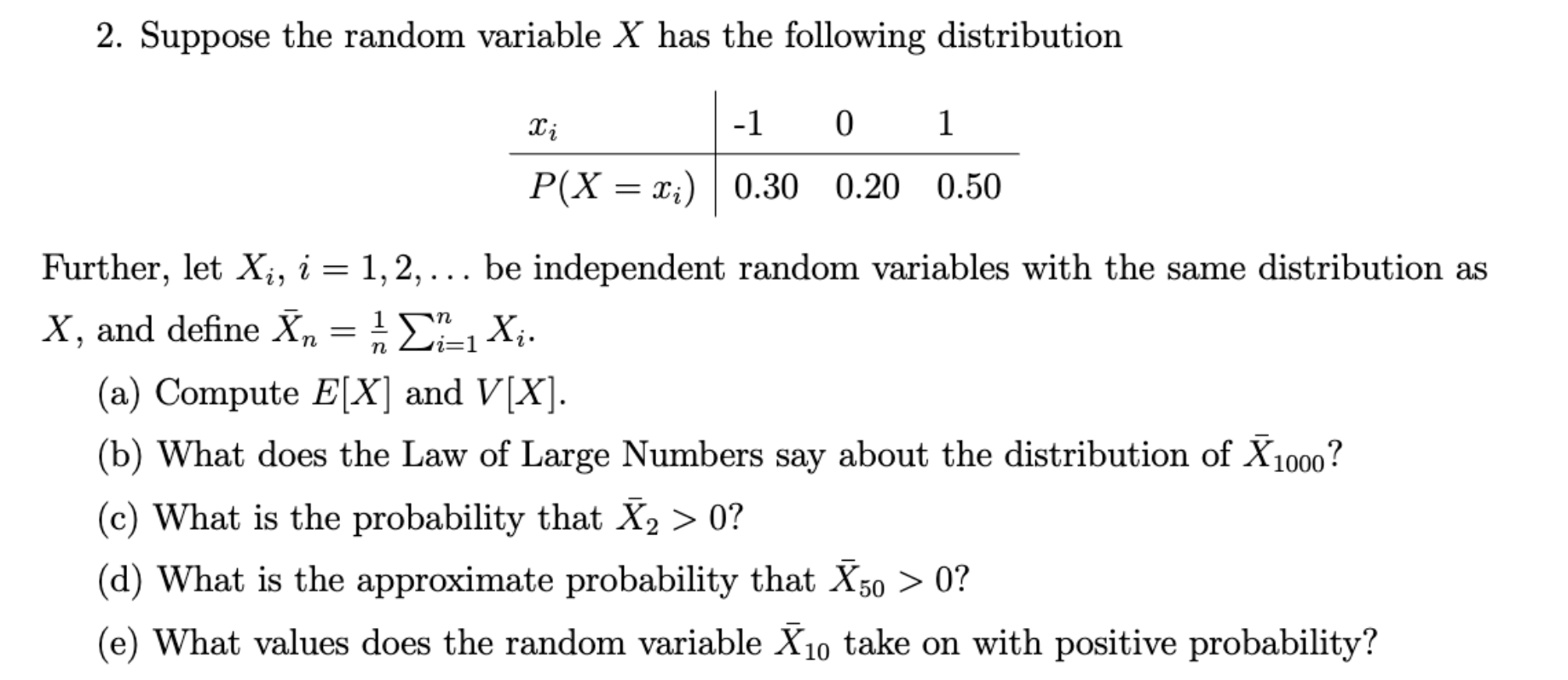 Solved Suppose the random variable x ﻿has the following | Chegg.com