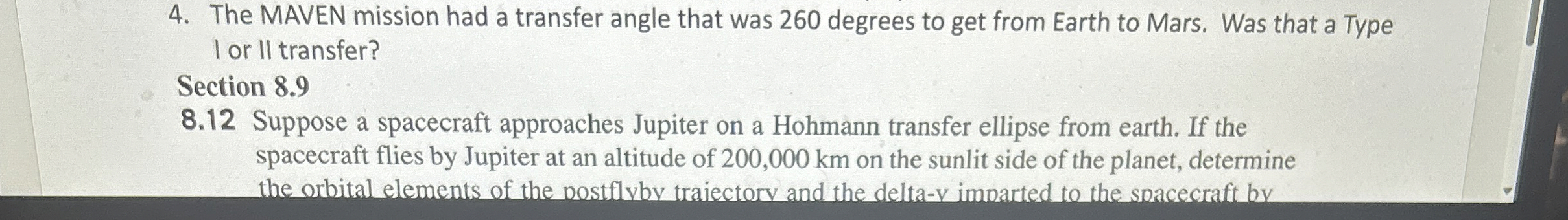 High Quality SOLUTION The MAVEN mission had a transfer angle that was ...