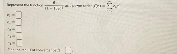 Solved Represent the function (1−10x)26 as a power series | Chegg.com