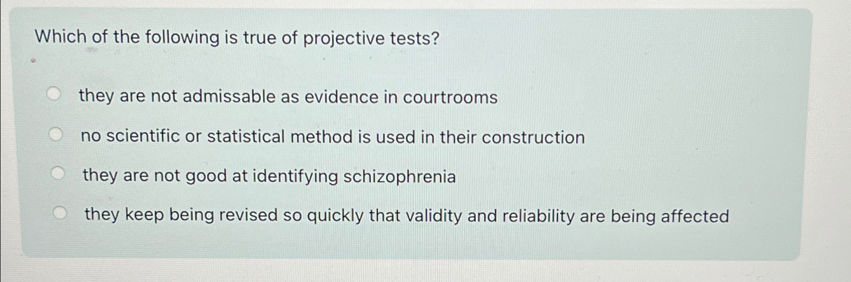 Solved Which of the following is true of projective | Chegg.com