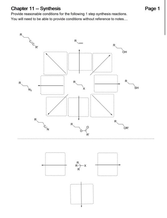 Solved Chapter 11 - Synthesis Provide reasonable conditions | Chegg.com