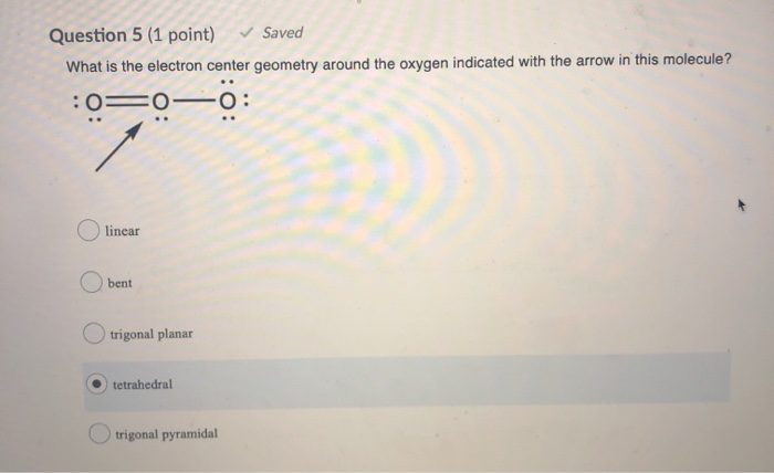 Solved What is the electron center geometry around the | Chegg.com