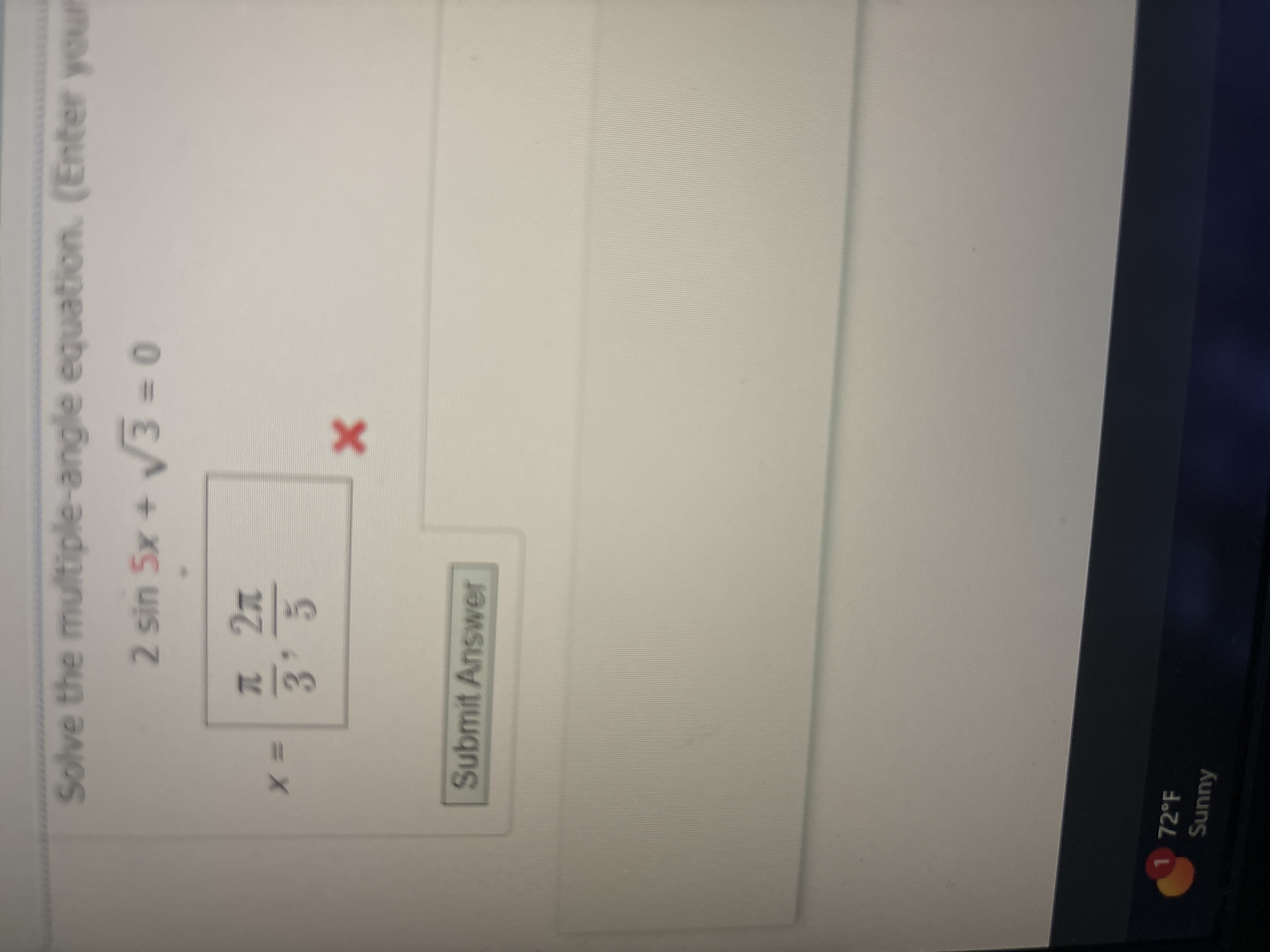 Solved Solve the multiple-angle equation. (Enter | Chegg.com