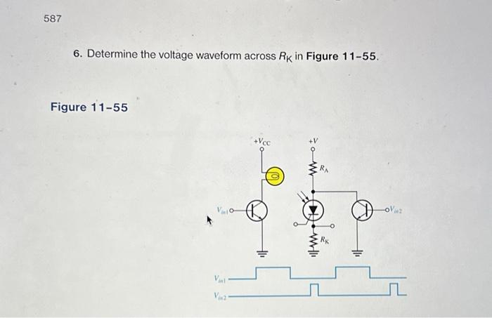Solved Figure 11−54 587 6. Determine the voltage waveform | Chegg.com