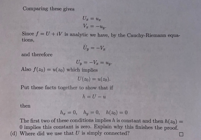 Solved Theorem 1. Let D be a simply connected domain in C | Chegg.com
