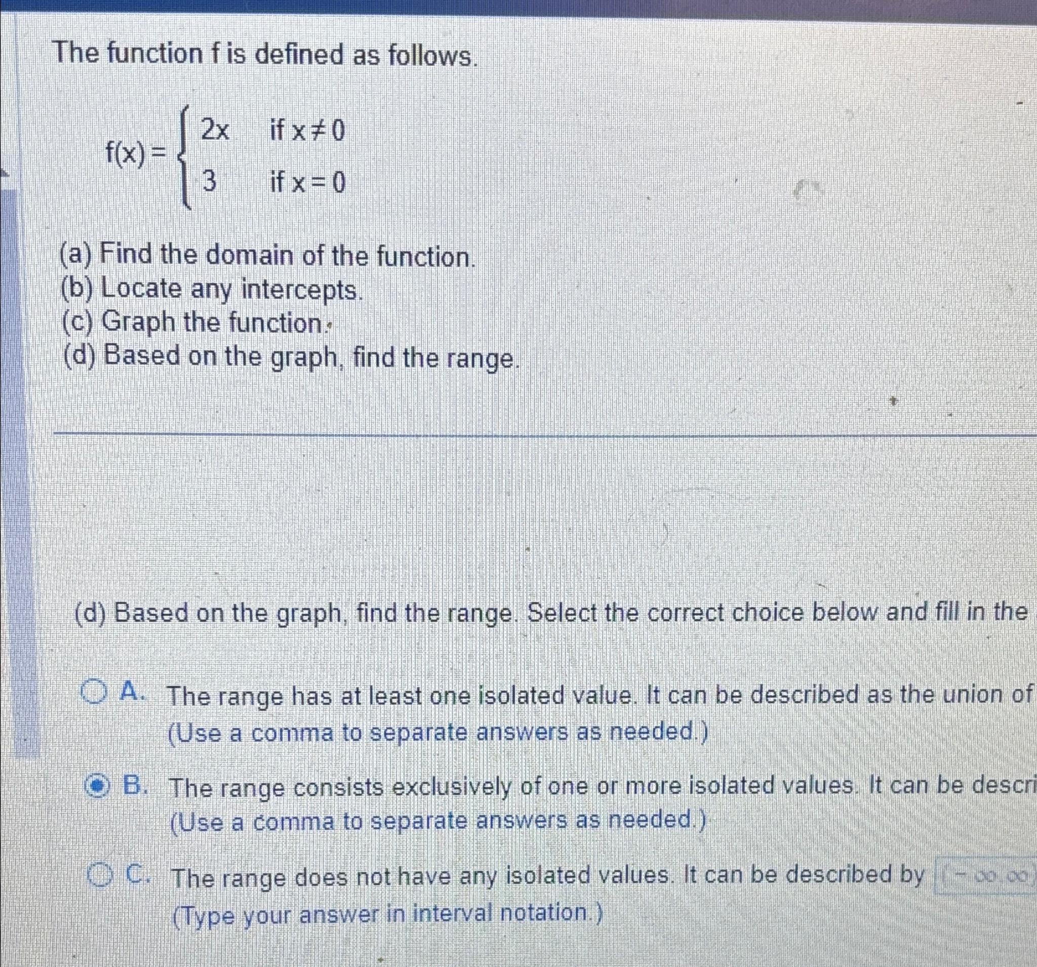 Solved The function f ﻿is defined as | Chegg.com